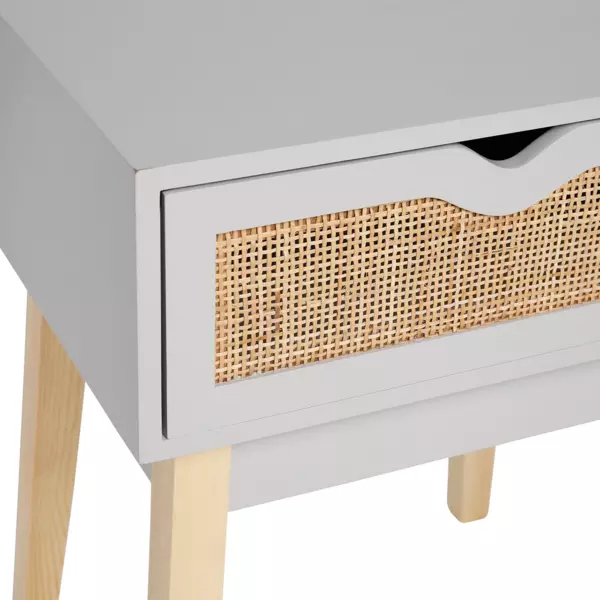 Table de chevet enfant cannage César Gris - Meuble enfant - Eminza