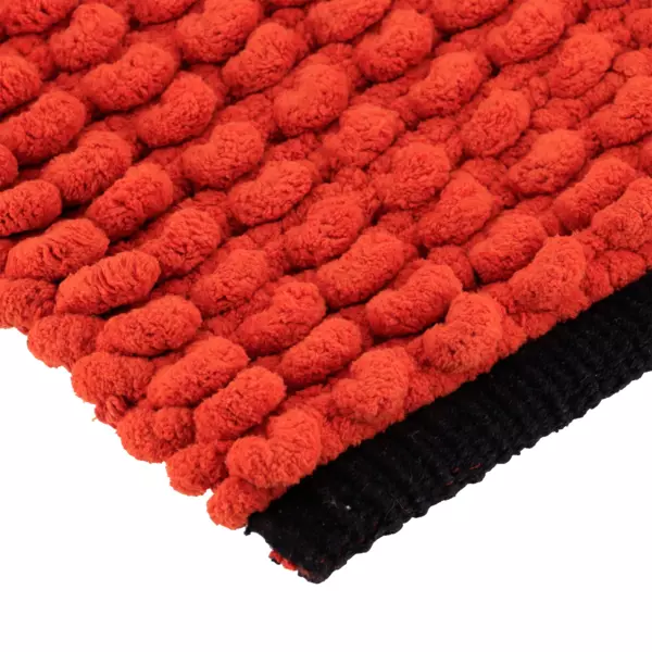 Badmat (120 cm) Black Line Terracotta / Zwart - Badtextiel - Eminza