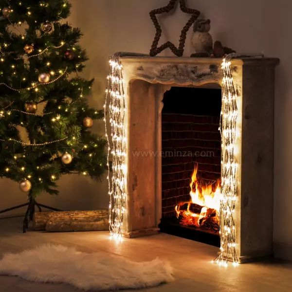 Ramo luminoso Flashing light CA H1,20 m Bianco caldo - Corone e rami ...