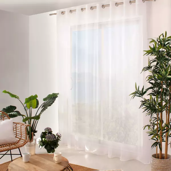 Visillo grande ancho (420 x 240 cm) Jenna Blanco - Cortina/Visillo ...