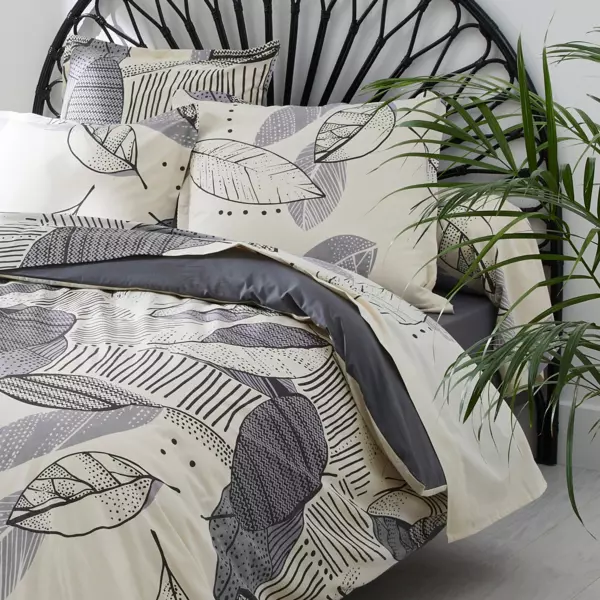 Federa cuscino a rullo cotone lavato (L200 cm) Folio Grigio - Biancheria da letto - Eminza