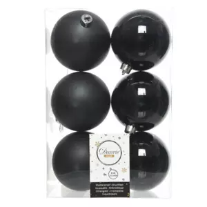 Lot de 37 boules de Noël (D60 mm) Alpine mix Noir - Boule et déco de sapin - Eminza