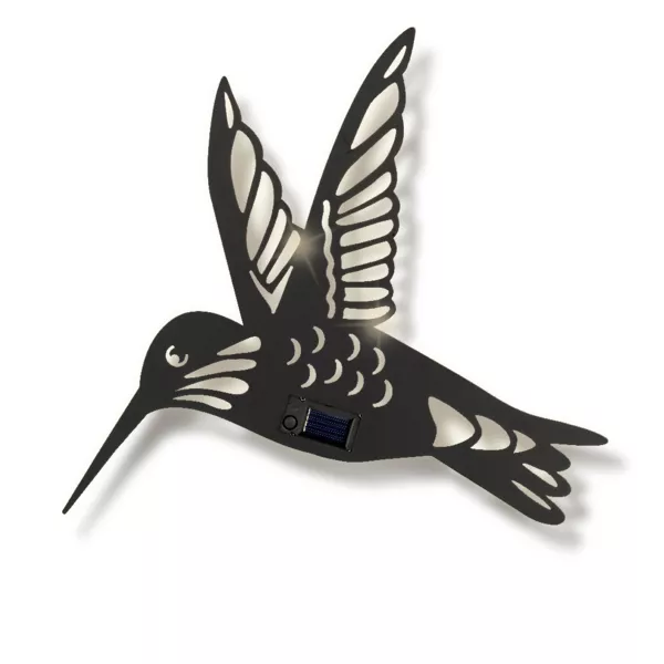 Lampe murale solaire en métal (L35,5cm) Colibri - Noir - Aménagement d ...