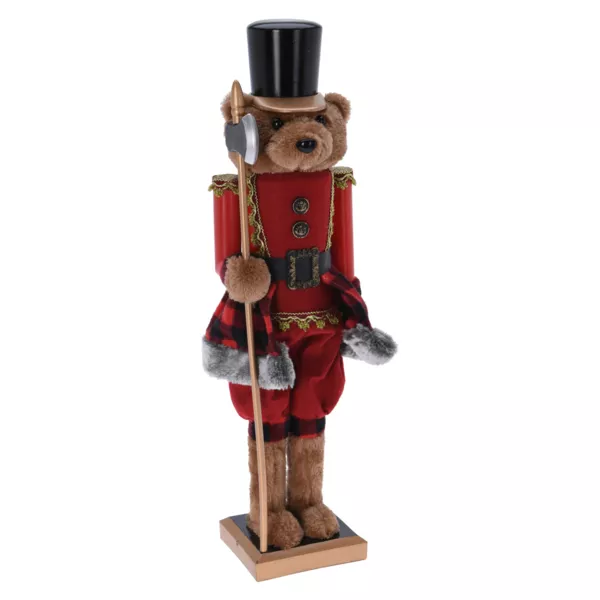 Nussknacker-Bär (H60 cm) Misha der Soldat Rot und Schwarz ...