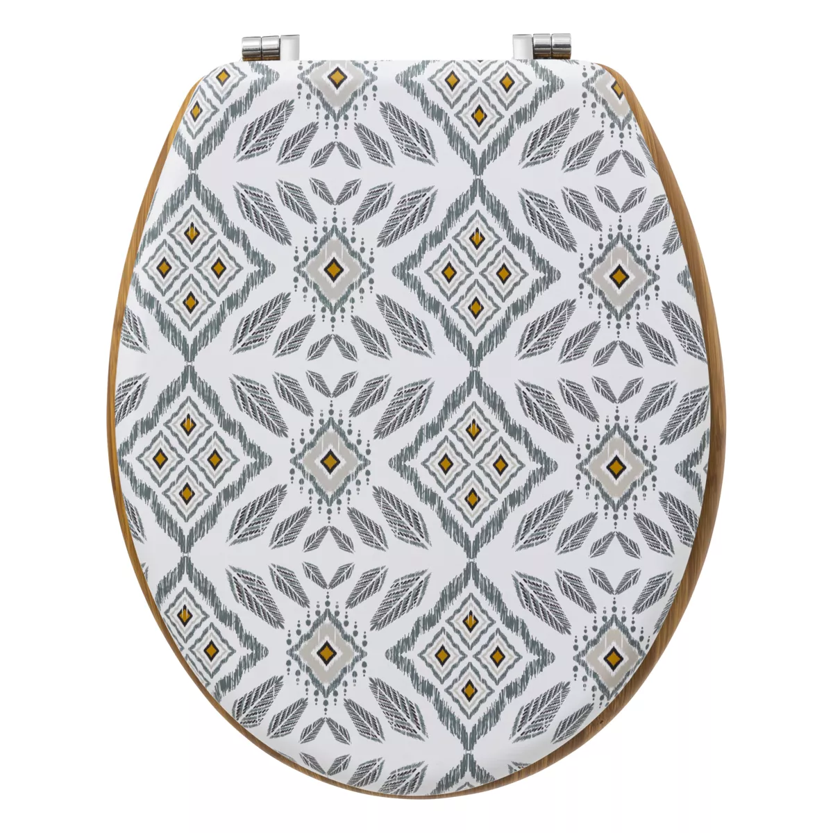 Abattant WC bois (36 x 42,5 cm) Hapache Multicolore - Déco salle de ...
