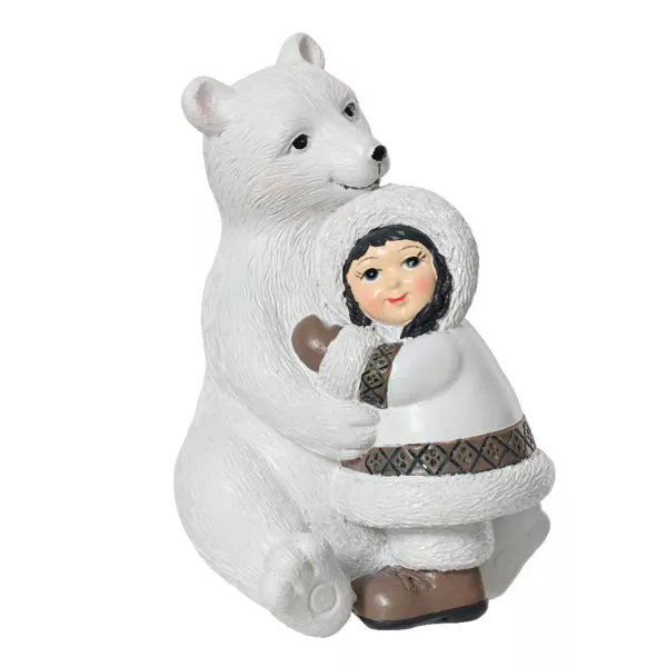 Oso polar decorativo (H16 cm) Esquimal de Nieve Blanco - Decoración ...