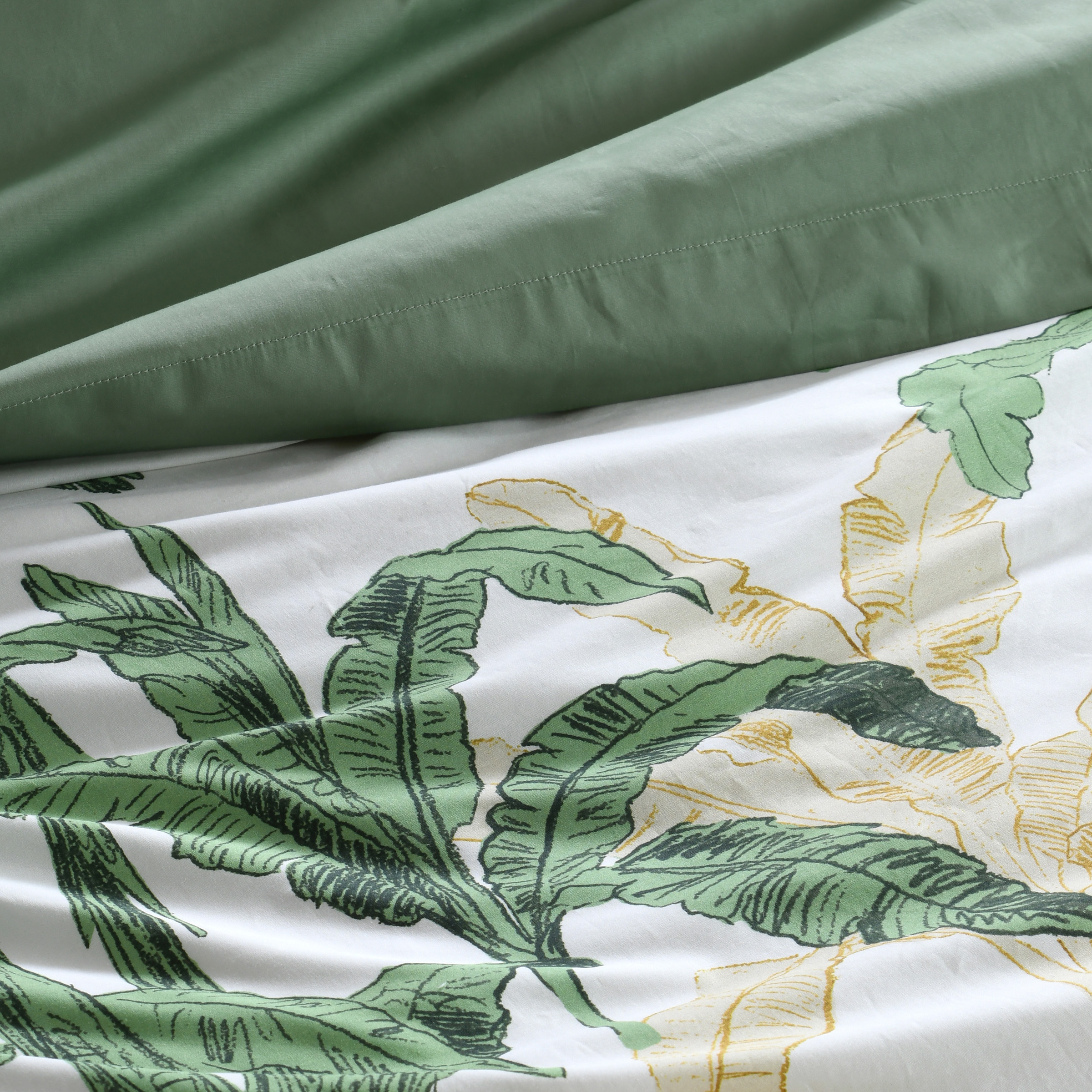 Perkal-Bettbezug (240 x 220 cm) Arama Grün - Bettwaren - Eminza