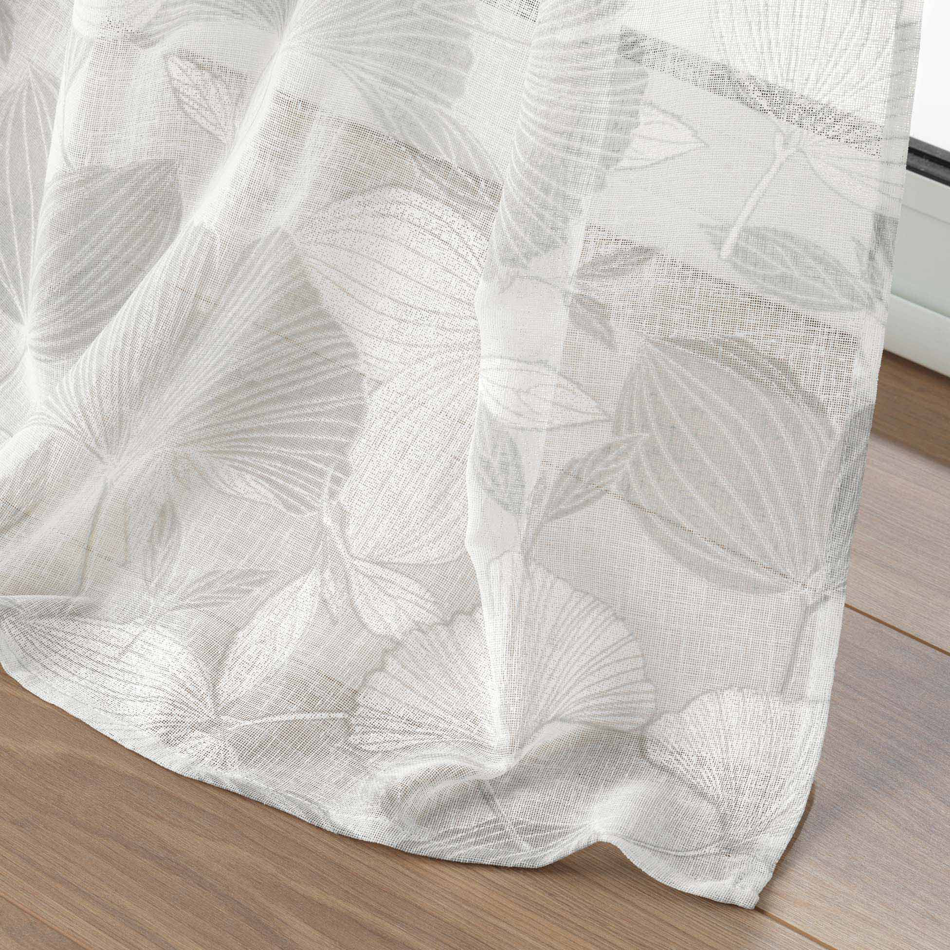 Voilage effet lin (140 x 240 cm) Ginko Blanc - Rideau / Voilage / Store ...