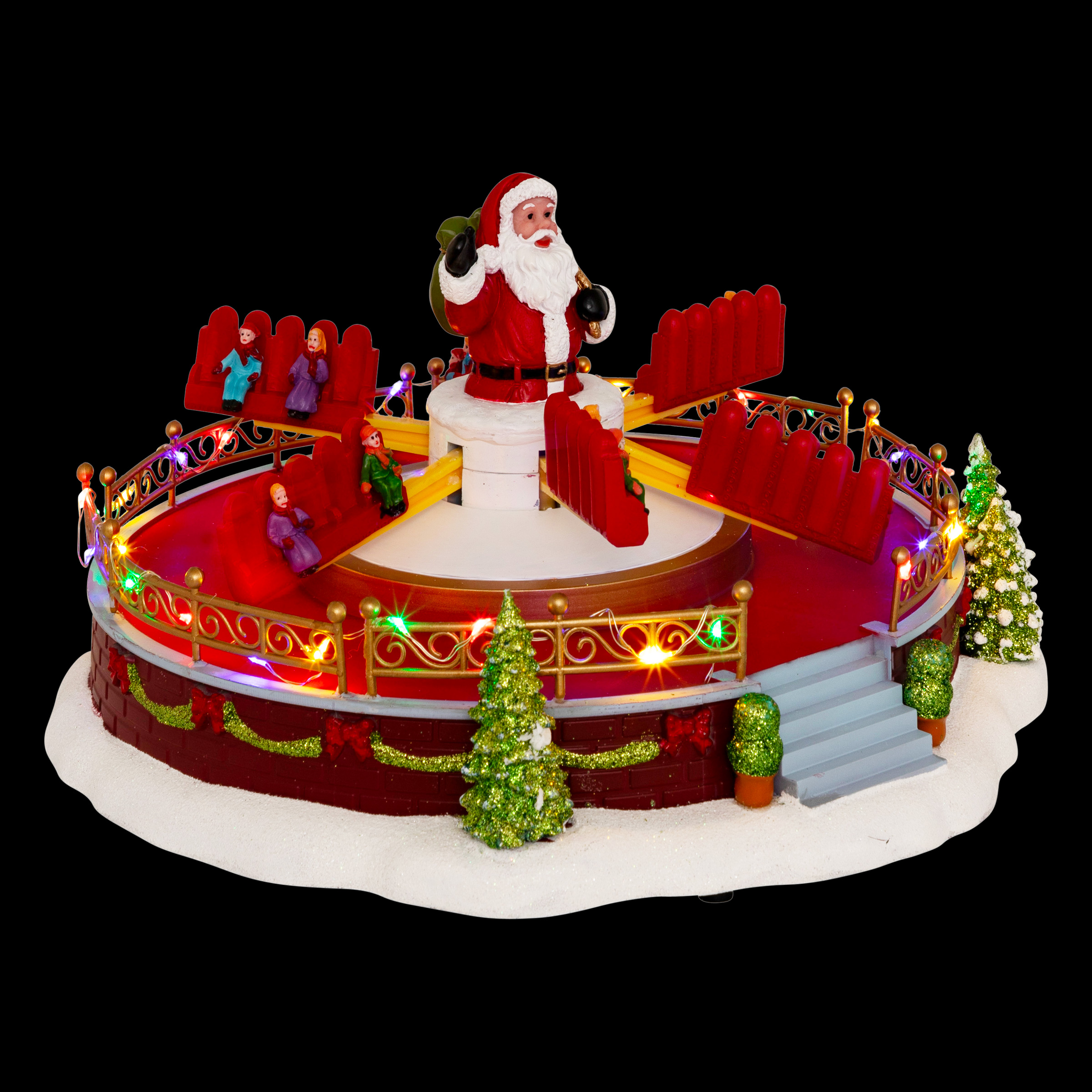 Village de Noël musical et animé (H29 cm) Manège à sensation - Village ...
