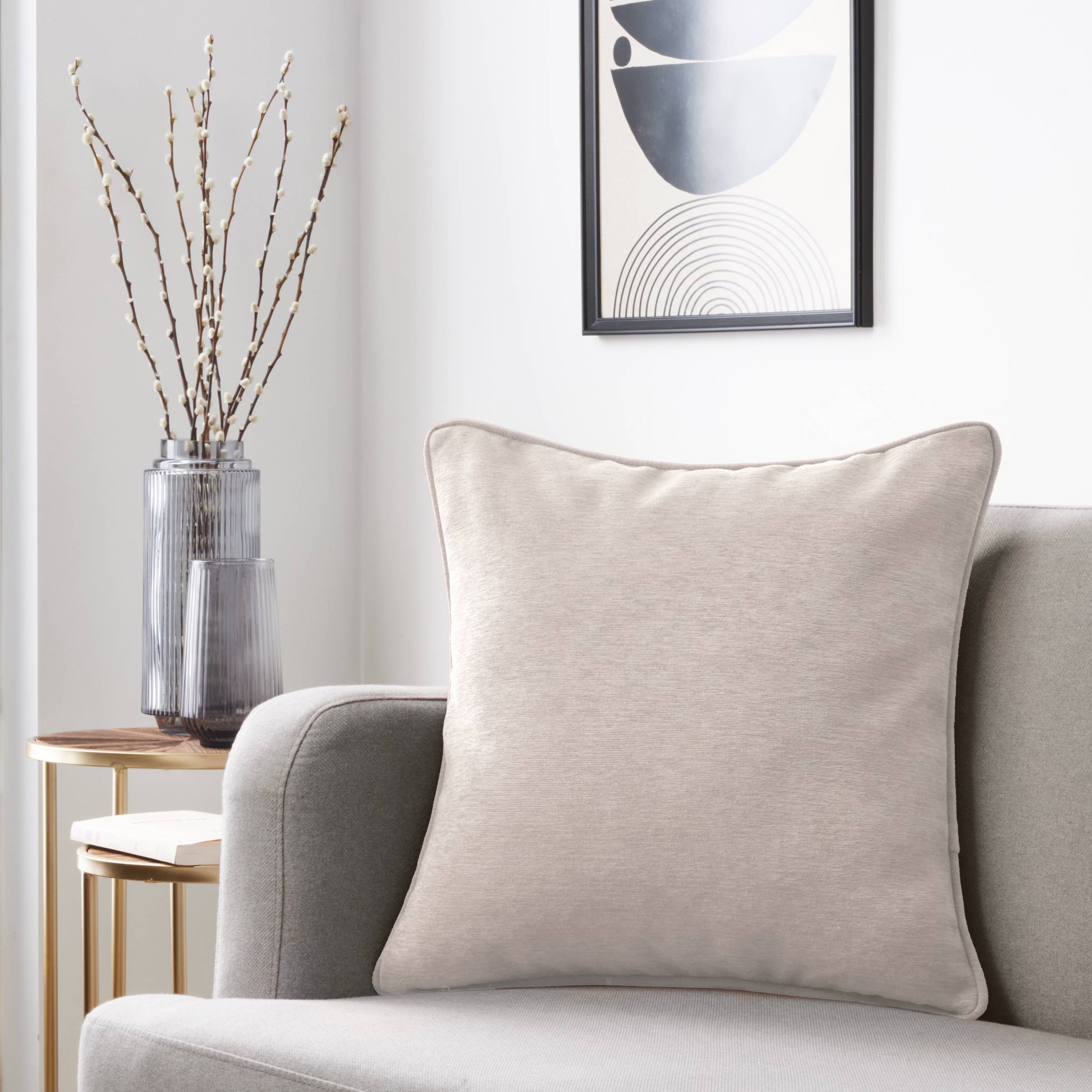 Coussin carré (50 x 50 cm) Minuit Taupe - Déco textile - Eminza