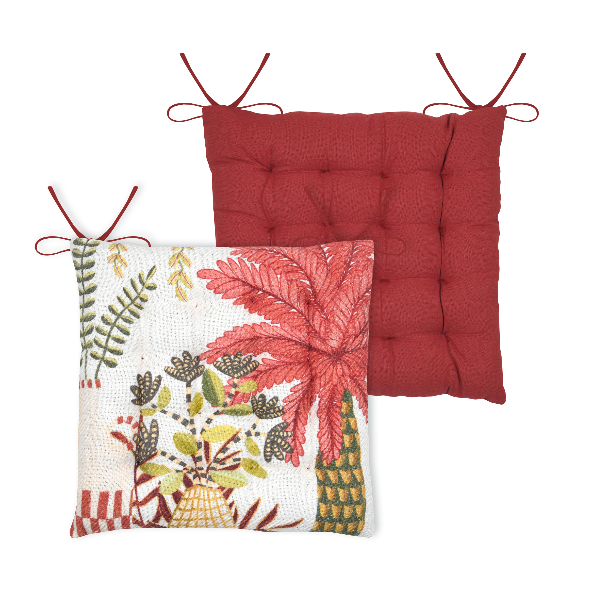 Coussin de chaise carré coton (38 x 38 cm) Maota Multicolore - Déco ...